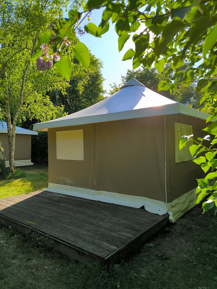 Bungalow Toilé Vintage Canal De Nantes à Brest - Guenrouet