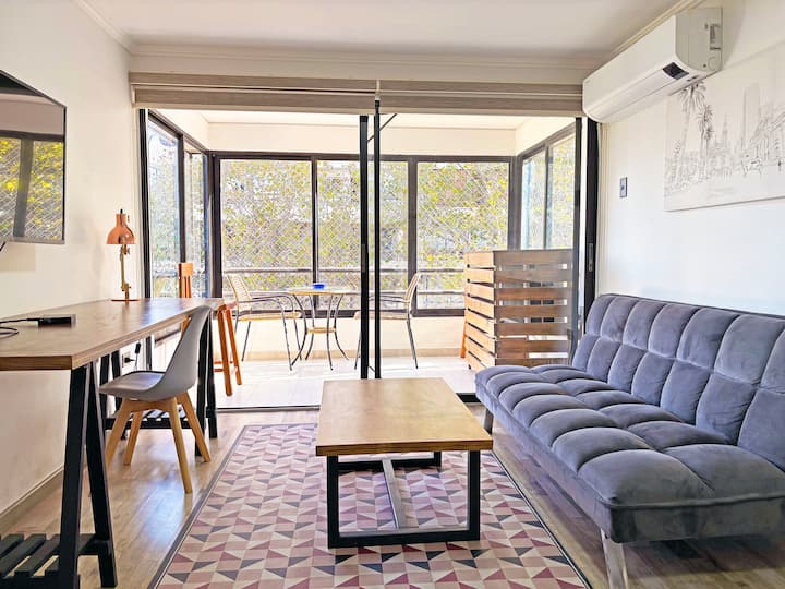 Apt Big Terrace: Fastwifi | Ac | Green&quiet Zone - Las Condes