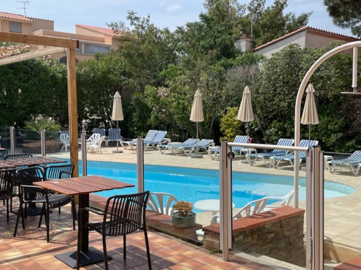 Studio Rés. Piscine 50m Plage - Collioure