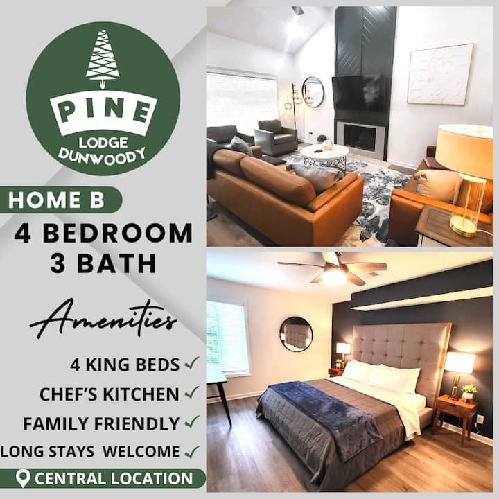 Lux Sandy Springs | 4 King/3 Bath | Marta Nearby - Sandy Springs
