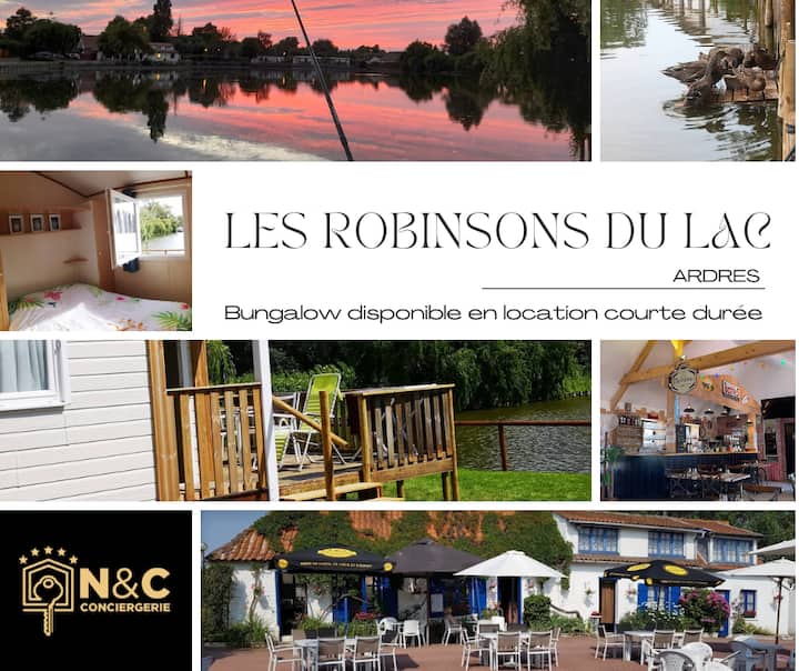 Mobilhome 2 Bord De Lac- Terrasse - Confort -Pêche - Licques