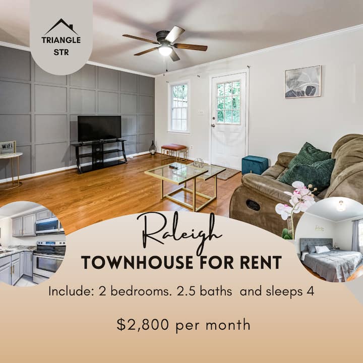 Comfortable 2 Ensuite Townhome -Starts At $2.8k/m - Raleigh, NC