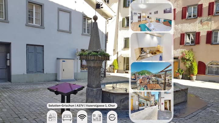 Zentral, Dachterrasse & 55" Tv - Solution Grischun - Chur