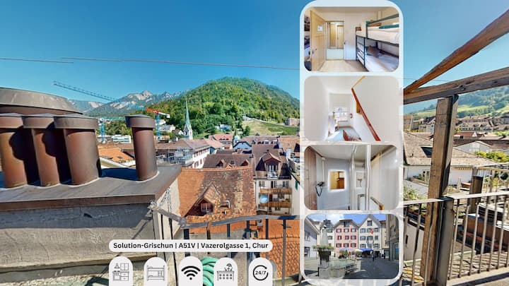 Zentrales Kleines Dachzimmer – Solution Grischun - Chur