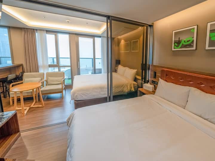 [Elmomento Haeundae] #오션뷰 #해운대레지던스 #취사가능 #퀸2 #3311 - Busan