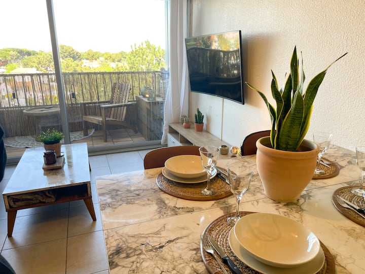 Appart T2 Cocoon à 200m De La Mer Terrasse Parking - Argelès-sur-Mer