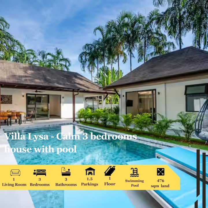 Villa Lysa - Calm 3 Bedrooms House With Pool - Kata Beach