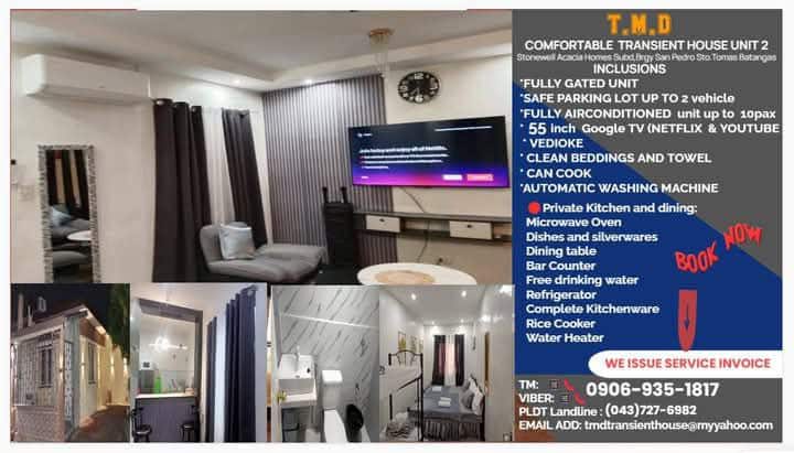 Tmd  Comfortable Transient House Unit 2 - Santo Tomas