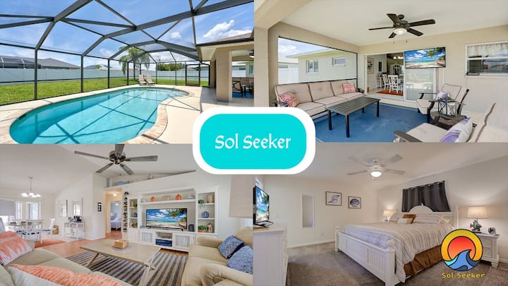 Cape Coral Sol Seeker~3/2 Heated Pool Home - Cape Coral, FL