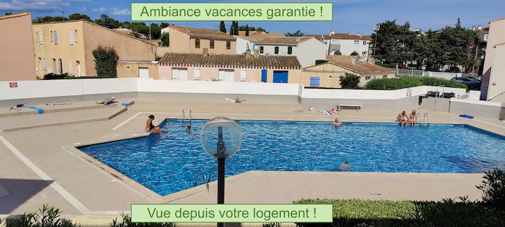 Superbe Studio, Piscine Ouverte Jusqu'au 29sept - Agde