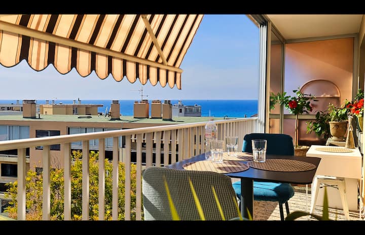 90m², 150m De La Plage, Vue Mer, Clim, Wifi, Park. - Six-Fours-les-Plages