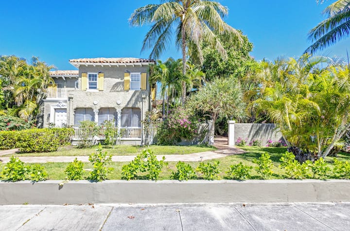 Old Florida: Superb 1920s House In Tropical Garden - West Palm Beach, FL