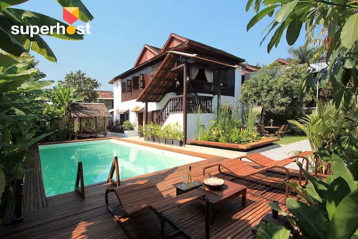 Wat Bo House-private Khmer Villa With Organic Pool - Cambodia