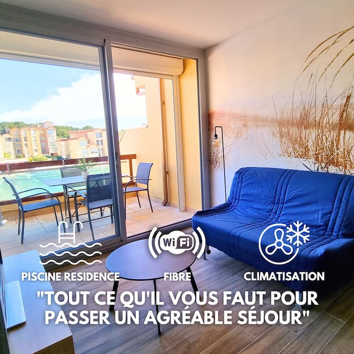 Superbe Studio Tout Confort Avec Vue Sur Le Port - Gruissan