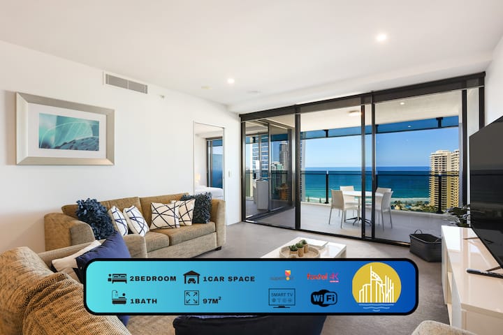 2 Bedroom Circle On Cavill Ocean Level 24 - Surfers Paradise