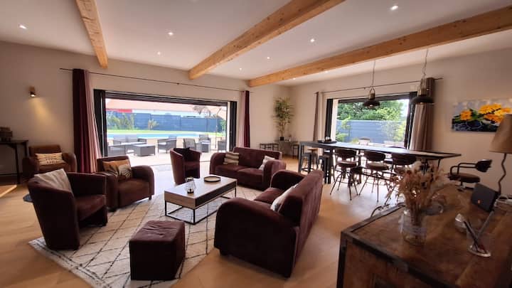 Le Cube - Villa Classée 3 éToiles Clim Et Piscine - Châtillon-sur-Chalaronne