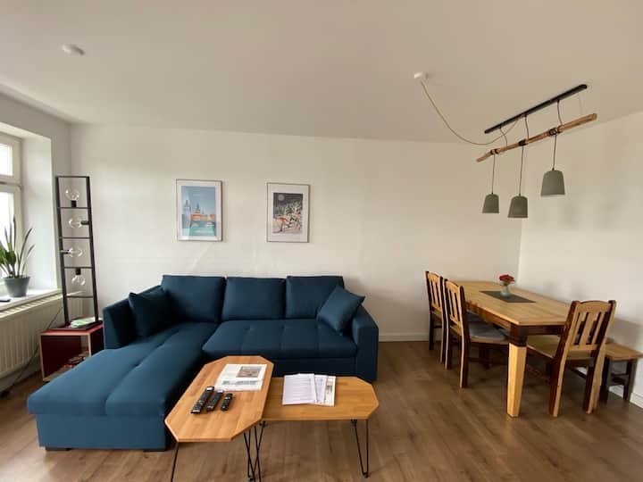 Fewo Gebirgsblick,
Balkon, Hell, Garten, Zentrum - Zittau