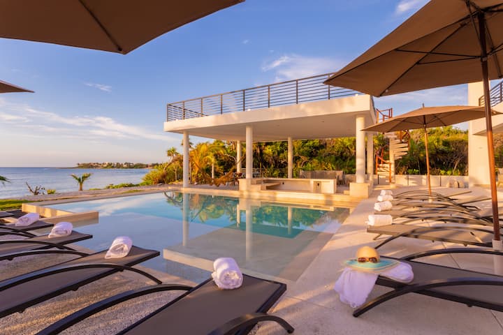 8bdr 10+guests Beachfront Chef Weddings Golf Tulum - Akumal