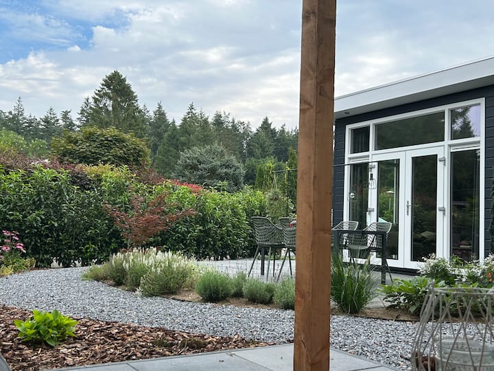 Boslodge Word Blij Met Tuin & Overdekte Loungehoek - Putten