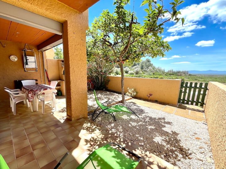 Appart Plain-pied 4pers - Piscine - Parking - Wifi - Fitou