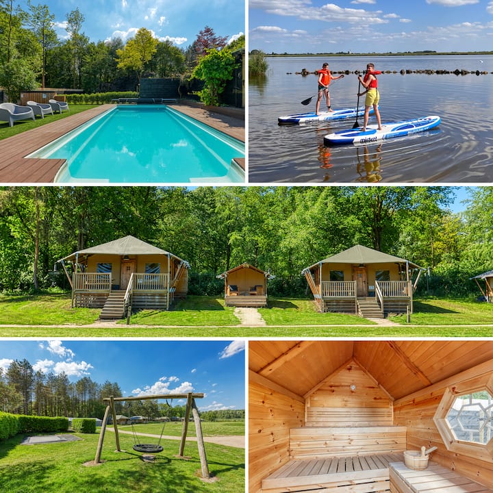 2½ Family Lodge With Eco-wellness & Pool (13 Pers) - Netherlands