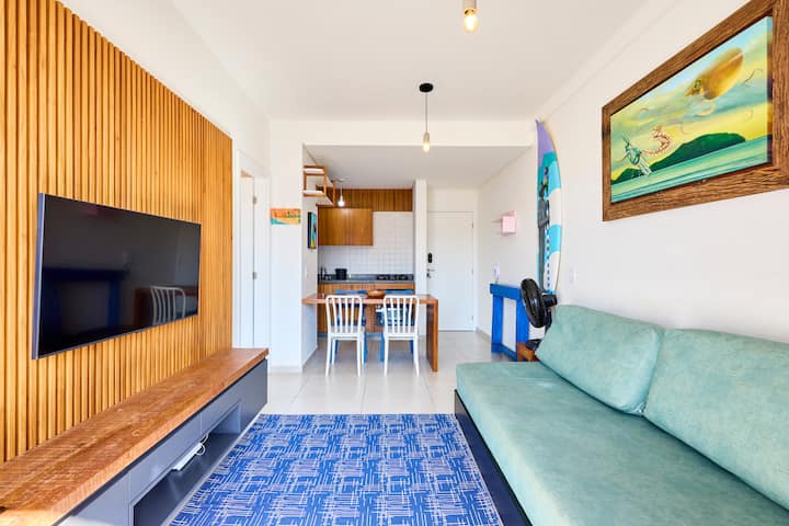 Apto Central. Roupas De Cama, Wi-fi, A/c E Piscina - Ubatuba