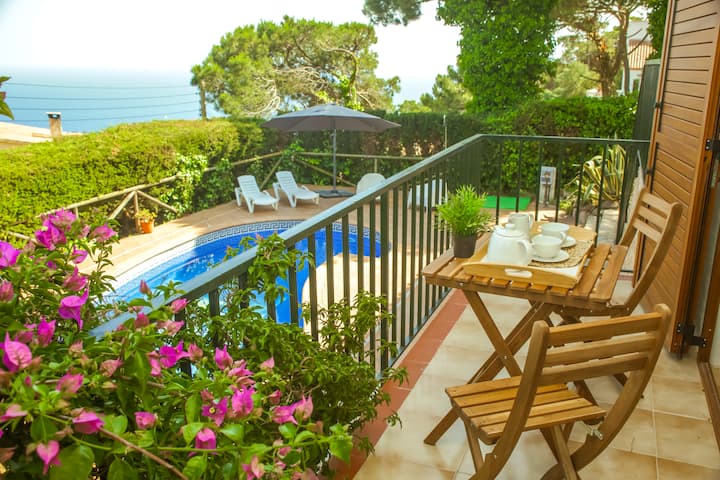 Cl12 Villa Vue Mer + Piscine + Clima + 10 Pax - Tossa de Mar