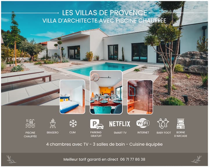 Villa Avec Piscine Chauffée - Idéale Familles - L'Isle-sur-la-Sorgue
