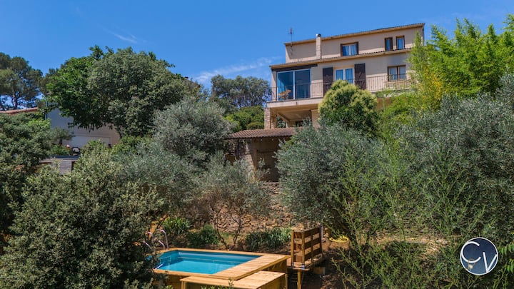 Villa Avec Superbe Vue Piscine Chauffée Et Jacuzzi - Bagnols-sur-Cèze