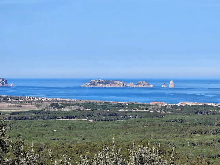 Maison Calme, Terrasses Vue Sur Mer, Parking, Wifi - Pals