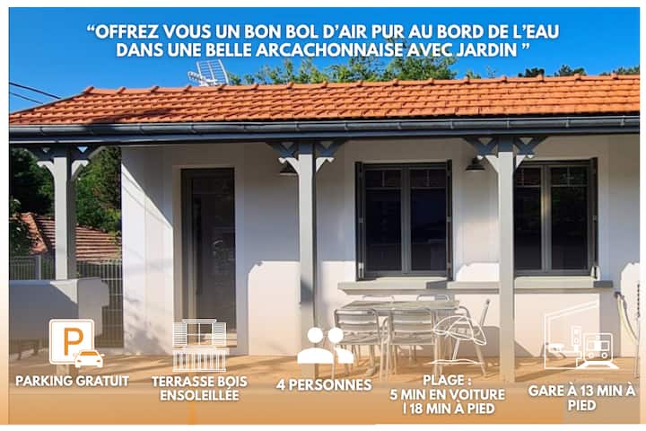 L'arca - Maison Proche Centre - Parking Gratuit - Arcachon