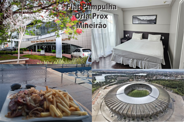 Flat Pampulha Orla Completo Proxmineirão C Varanda - Belo Horizonte