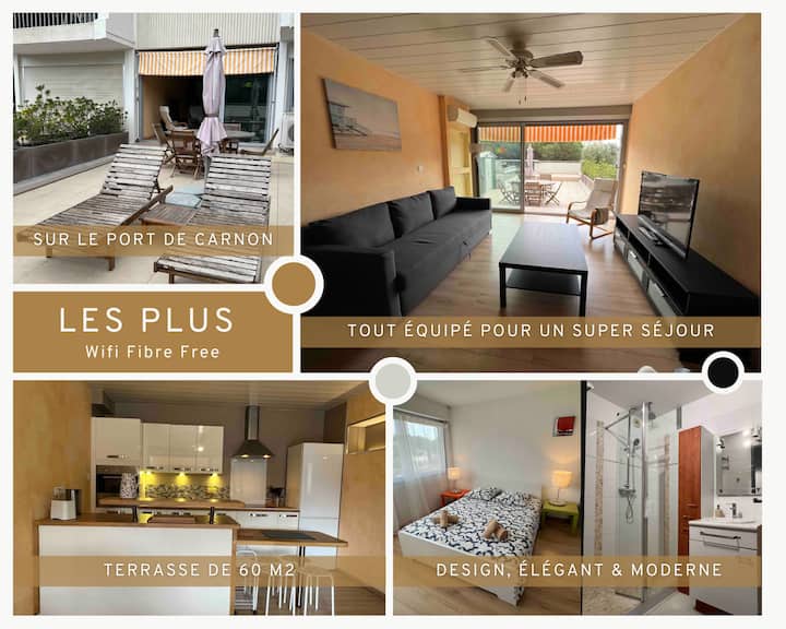 F2 Carnon – Terrasse, Clim, Proche Plage - 4 Prsn - Pérols