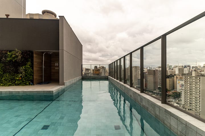 Apê Na República/centrosp - Rooftop Com Piscina! - São Paulo
