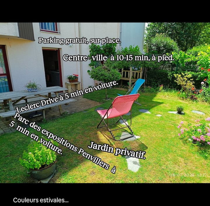 Appartement Et Jardin
          " Kerbleuniou " - Quimper