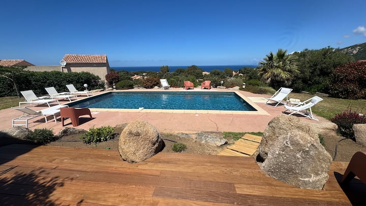 Villa Catena Entre Mer Et Montagne Avec Piscine. - Lumio