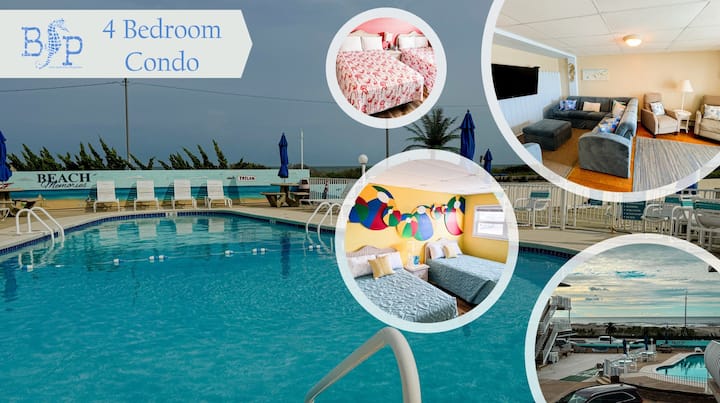 Large Beachfront Condo With Pool - North Wildwood, NJ