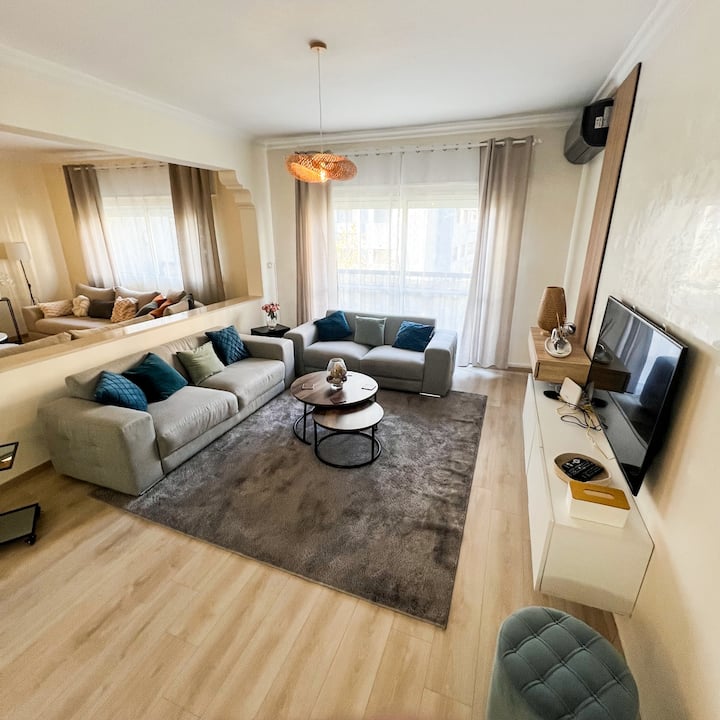 Appart De Standing 140m2  Centre, Fibre Et Clim - Tanger