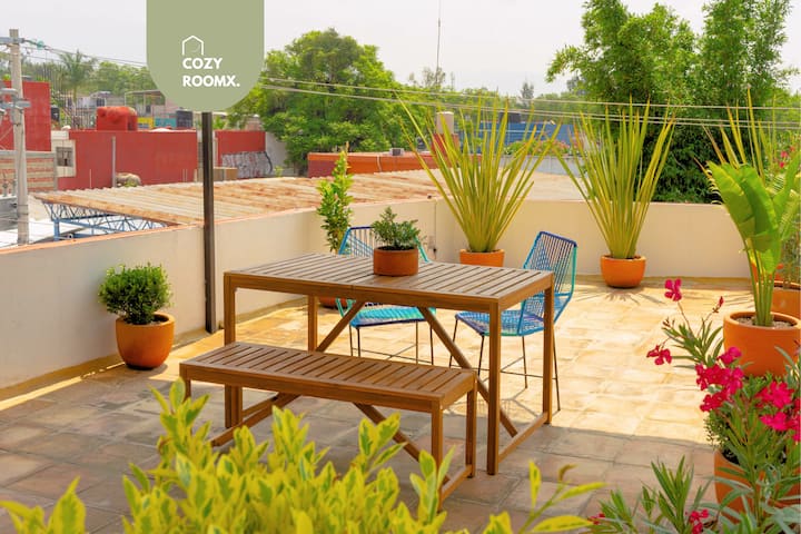Style & Comfort A/c Loft + Terrace + Pets - Oaxaca, Mexico