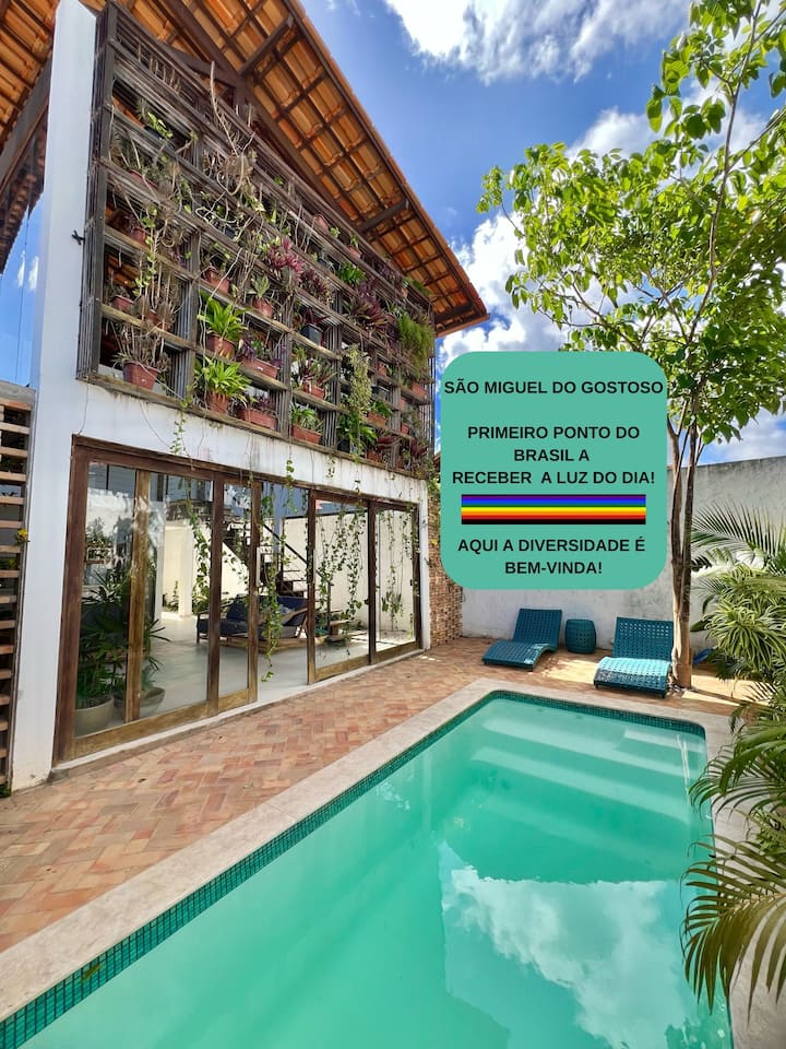 Casa Do Sol  - Linda Casa Ecológica A 400m Do Mar - São Miguel do Gostoso