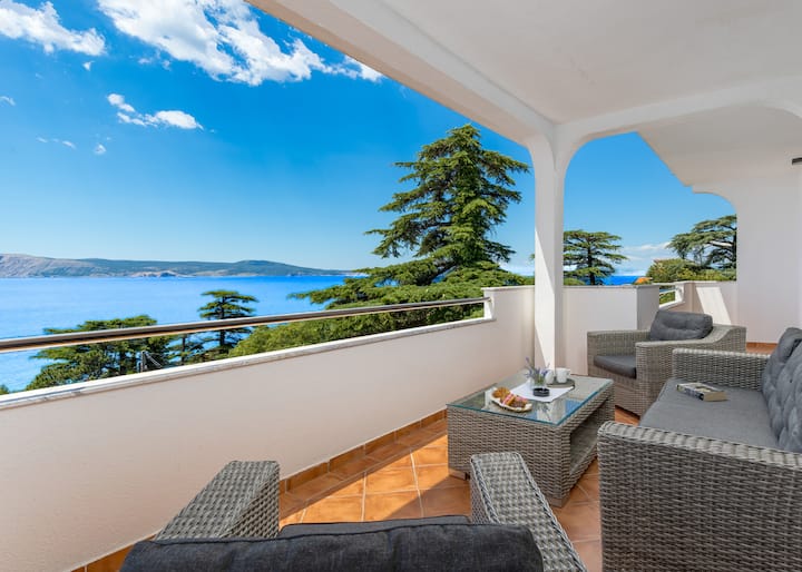 Stunning Sea View Apartment Cedrus - Villa Laurus - Novi Vinodolski