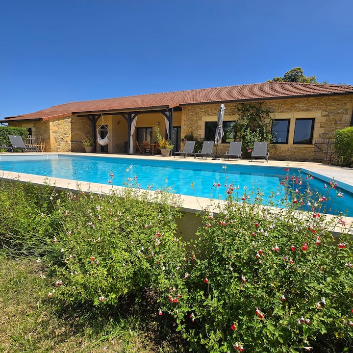Tamnies Villa 8 Pers. Piscine Privée. - Sarlat-la-Canéda