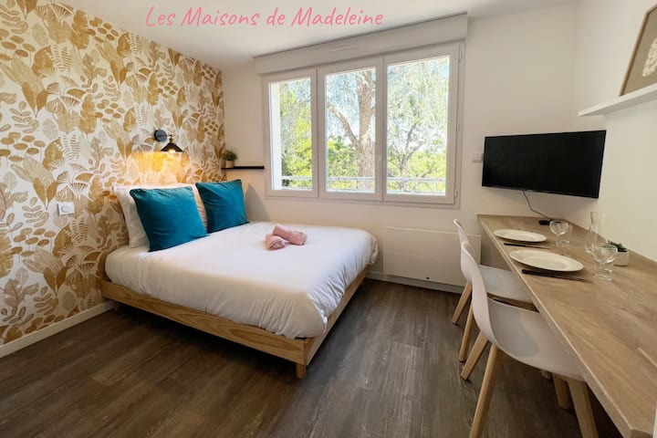 Studio Vue Jardin, Proche Plage - La Suite Mangue - Saint-Nazaire