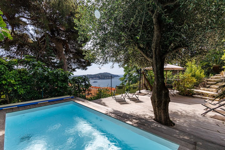 Villa - Pool + Amazing Sea View, Terrace, Garage - Villefranche-sur-Mer