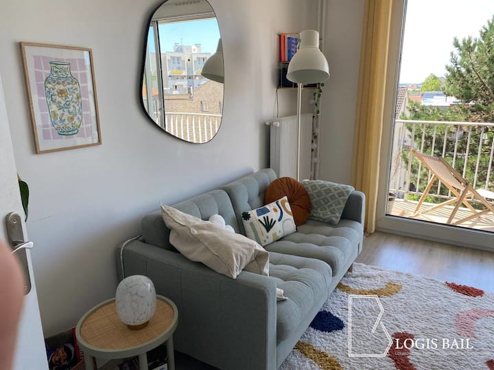 Studio Ensoleillé Avec Vue Dégagée à 10 Min Paris - Montreuil, Fransa