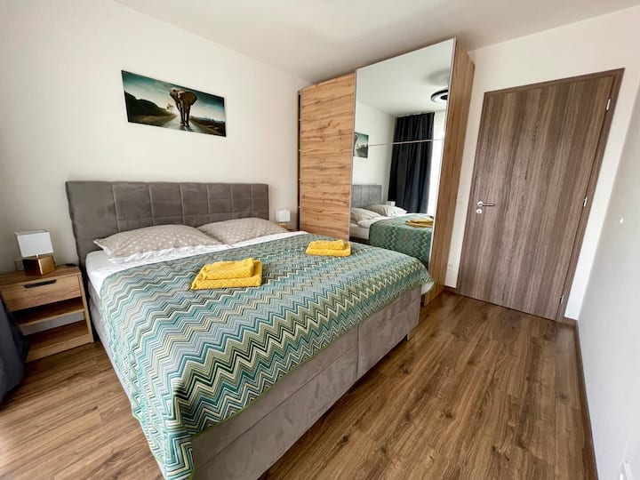 Albere Modern Apartment – King Bed & Free Parking - Koszyce