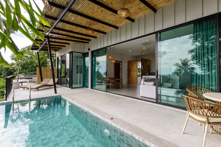 Tropical Modern 2br Sea View Villa 4 - Ko Pha-ngan