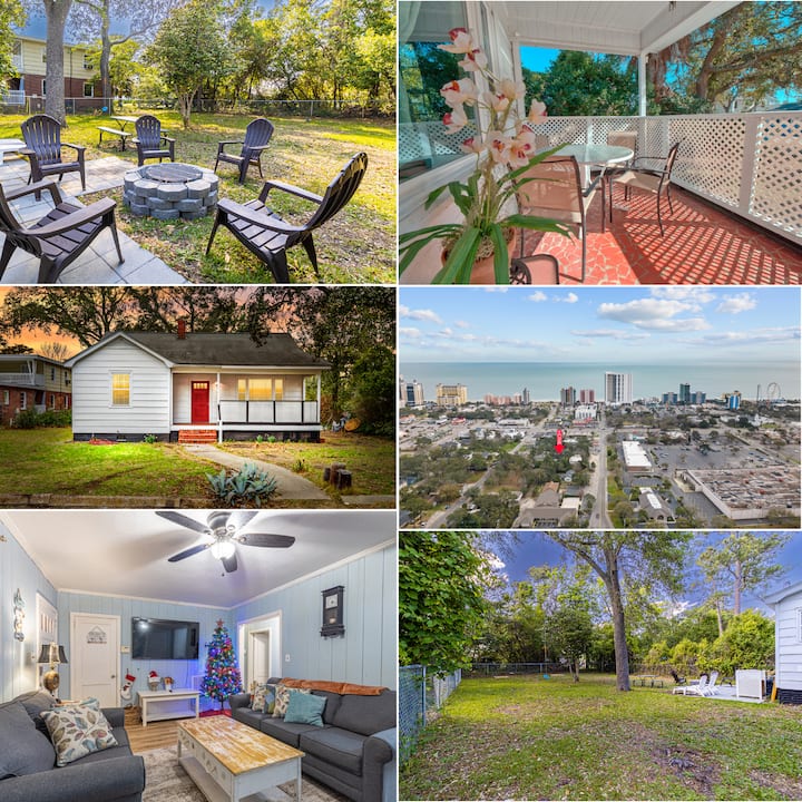 Beachy Central W 2 King Private Yard/bbq/firepit - Myrtle Beach