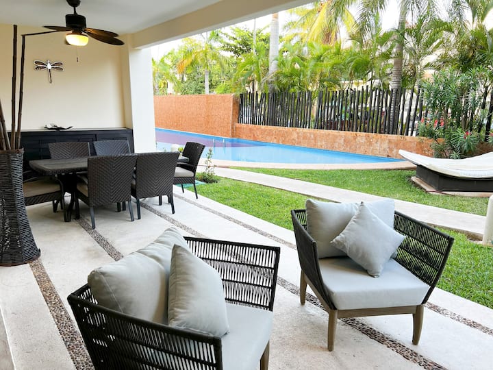 Groundfloor|fastwifi|terrace&pools+bikes - Puerto Aventuras