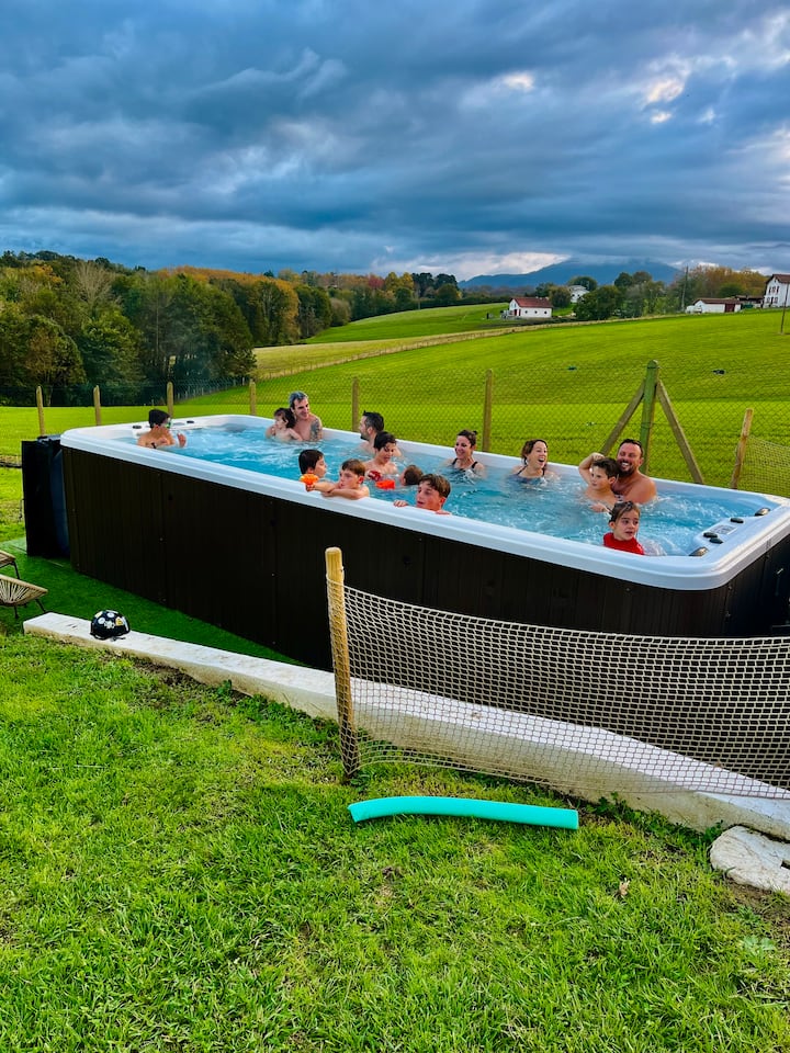 Maison Vue Rhune + Spa De Nage Chauffé (Piscine) - Saint-Jean-de-Luz